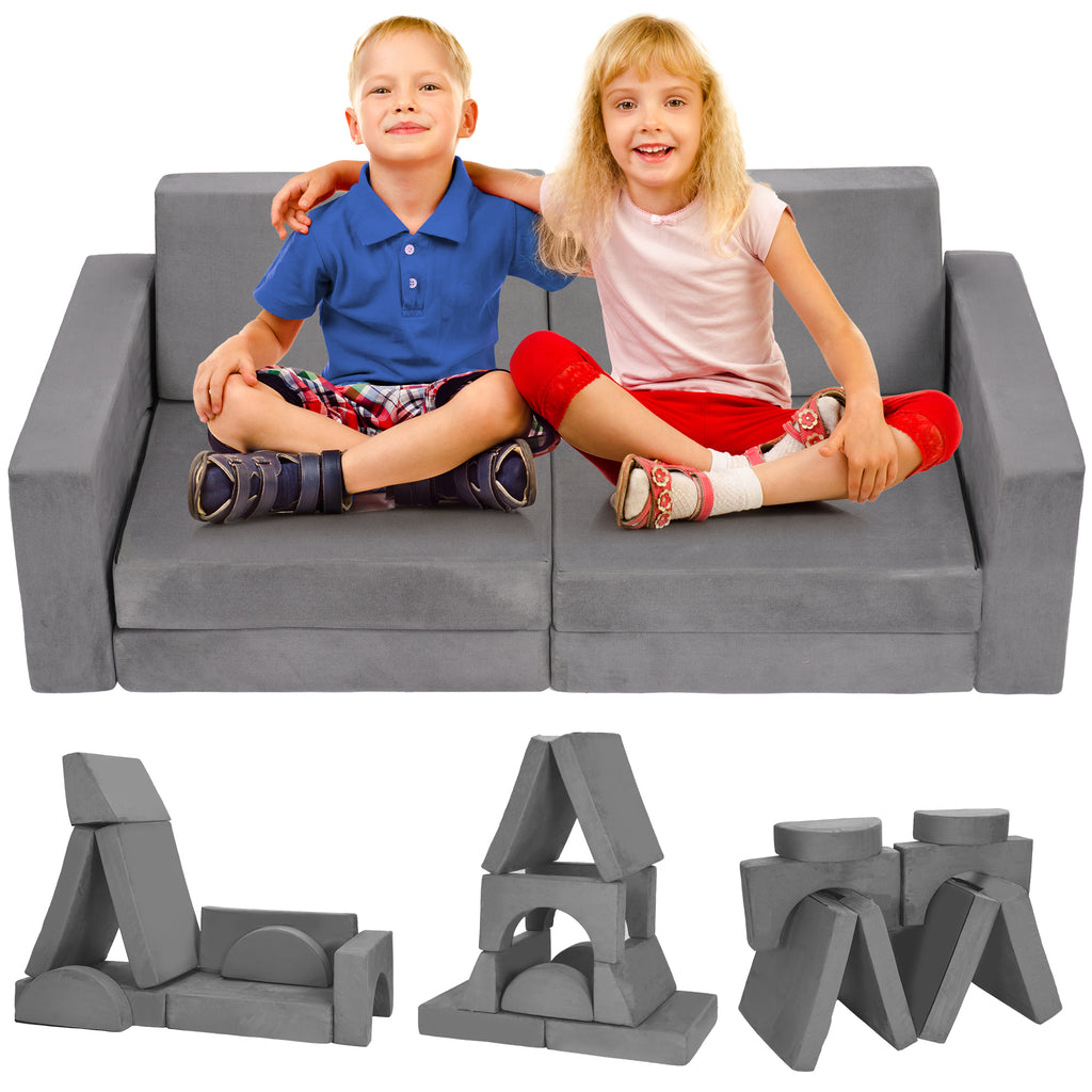 8pcs Modular Kids Play Couch,DIY Creativing Kids Explorer Floor Sofa ...